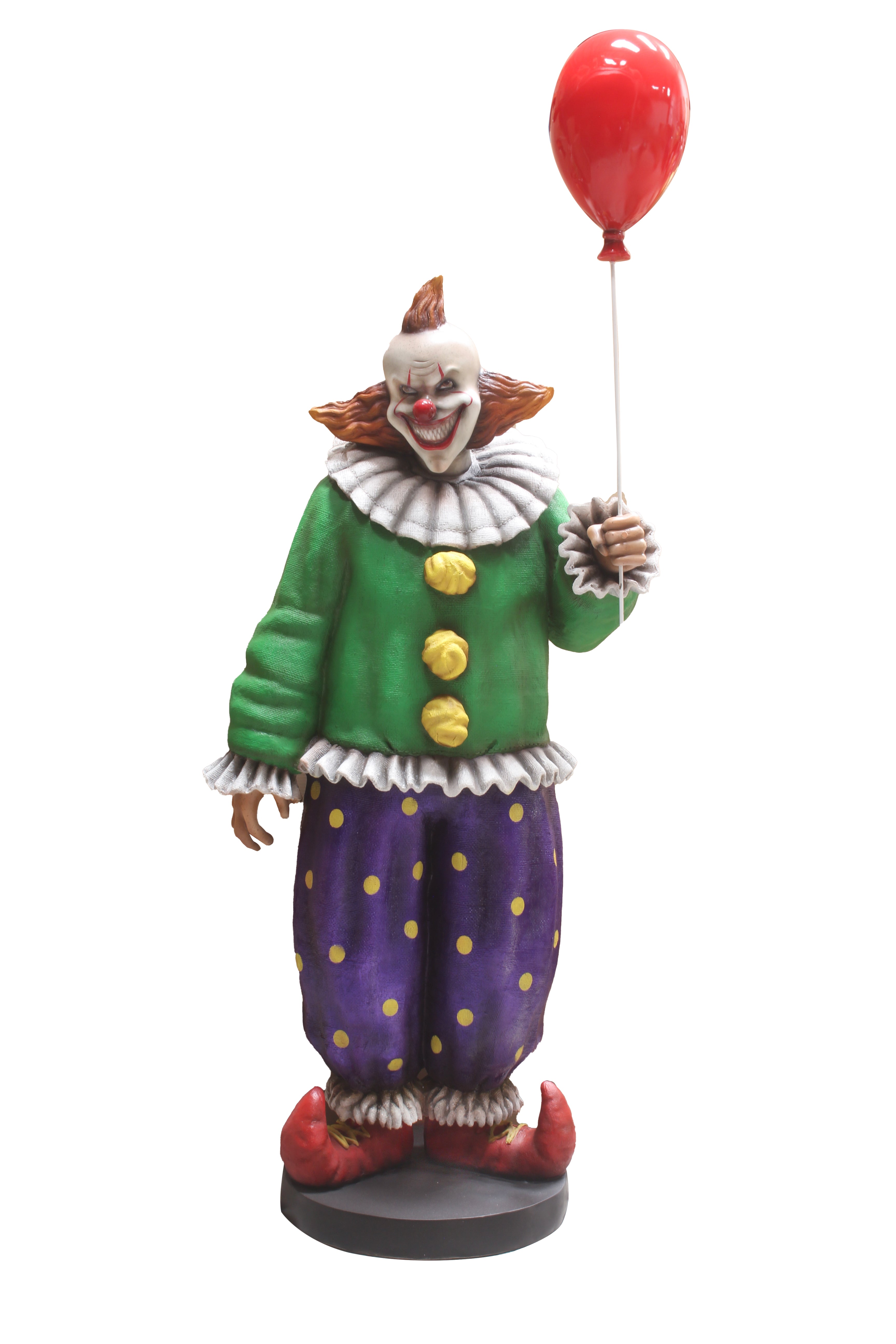 8' Scary Clown with One Red Balloon – WinterlandInc