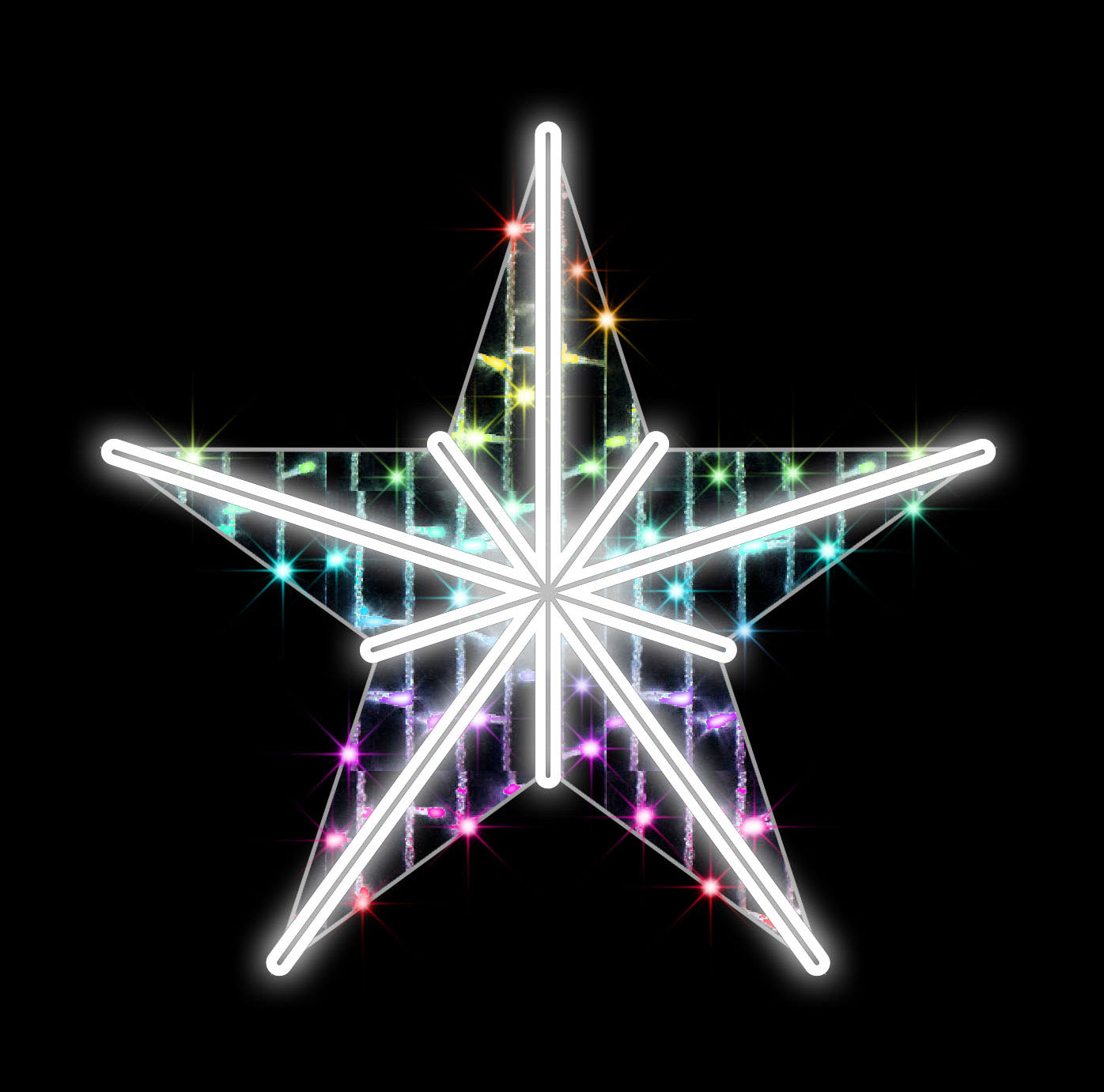 3' RGB LED Star Ground Mount – WinterlandInc